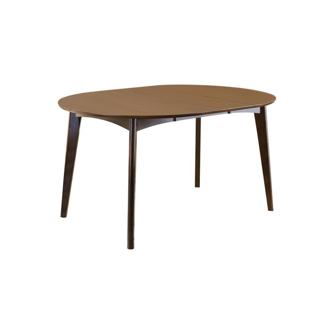 Jedda Oval 60-inch Extension Leaf Dining Table Dark Walnut